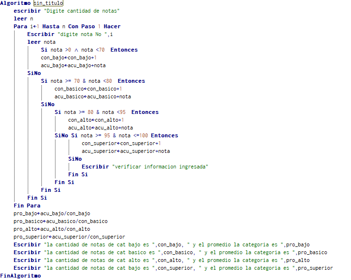 Ejemplo ciclo Para | Programación de computadores